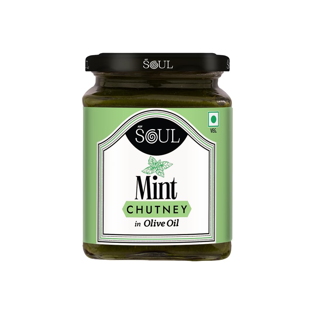 Soul Mint Chutney in Olive Oil 270 Grams - Refreshing Blend for Vibrant ...