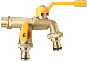 Universal Double Outlet Tap for The Garden, Double Outlet Garden ...