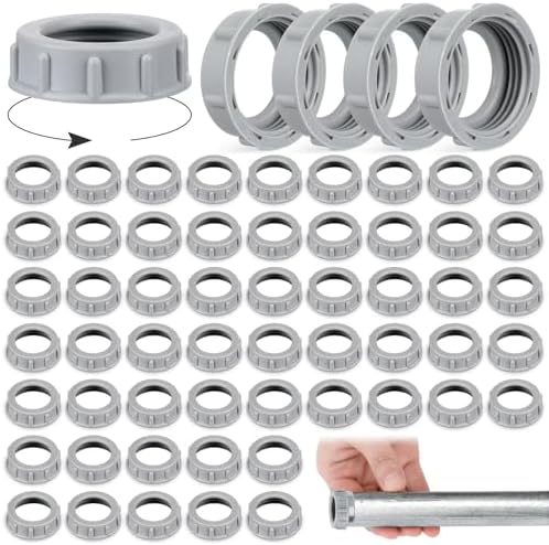 Pushglossy 50 Pcs Plastic Insulating Bushing Threaded Electrical ...