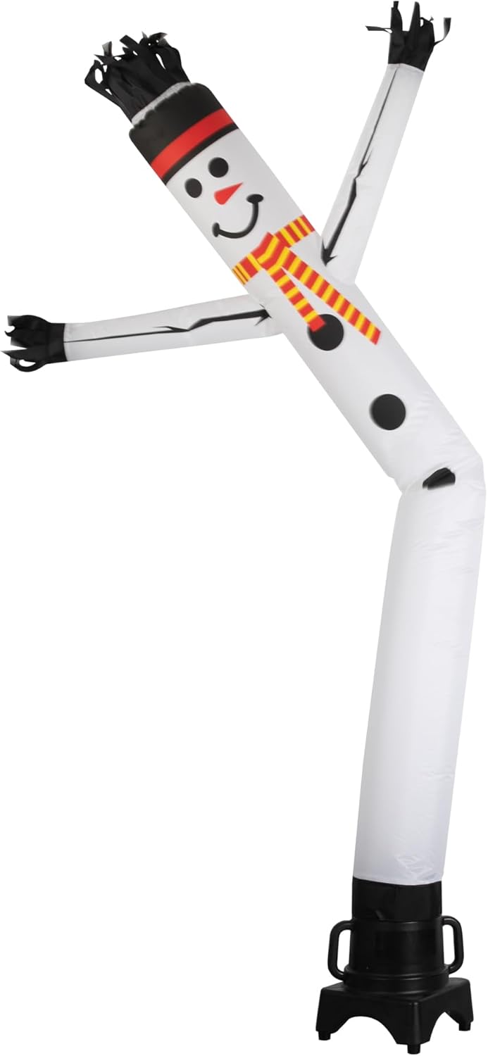 MOUNTO 8FT Inflatable Waving Man Fly Puppet Dancer with Blower (Snow Man)