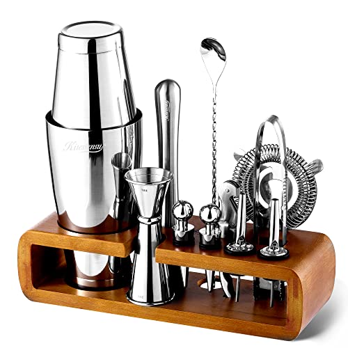 KITESSENSU Mixology Bar Kit with Stand | Complete 11-Piece Cocktail ...