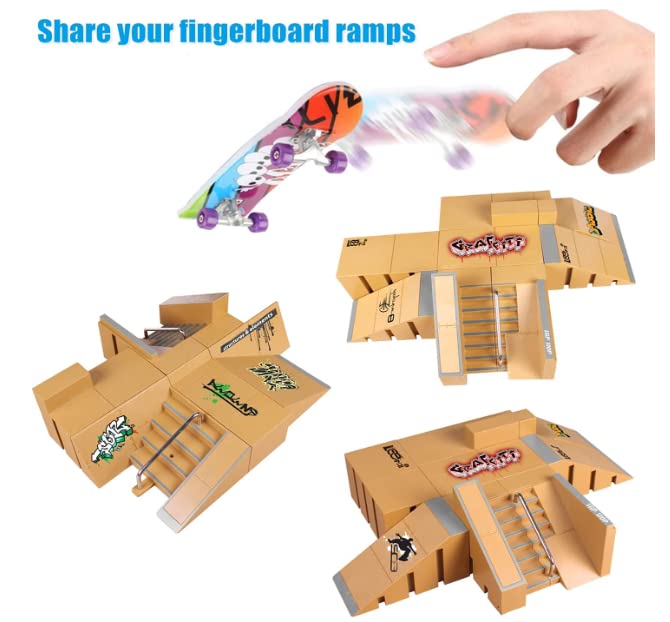 8pcs Mini Finger Skateboards and Ramp Accessories Set, Finger ...