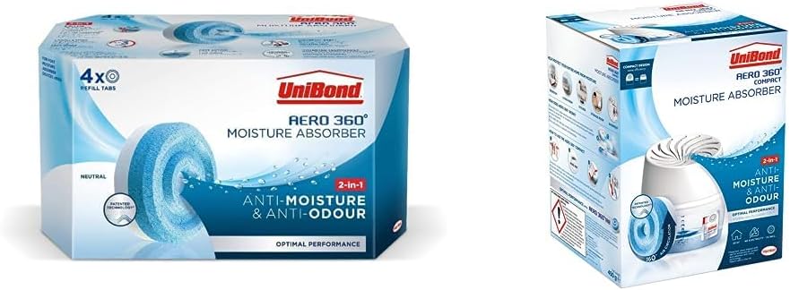 UniBond AERO 360° Moisture Absorber Neutral Refill Tab, ultra-absorbent ...
