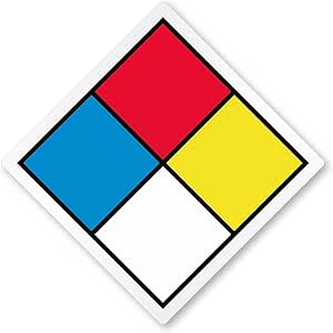 Amazon.com: SmartSign (100/Pack) NFPA Diamond Labels, 6 x 6 inch, Write ...