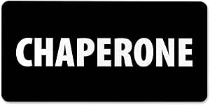 Amazon.com : CHAPERONE Name Tag Black with Magnetic Backing - Large ...