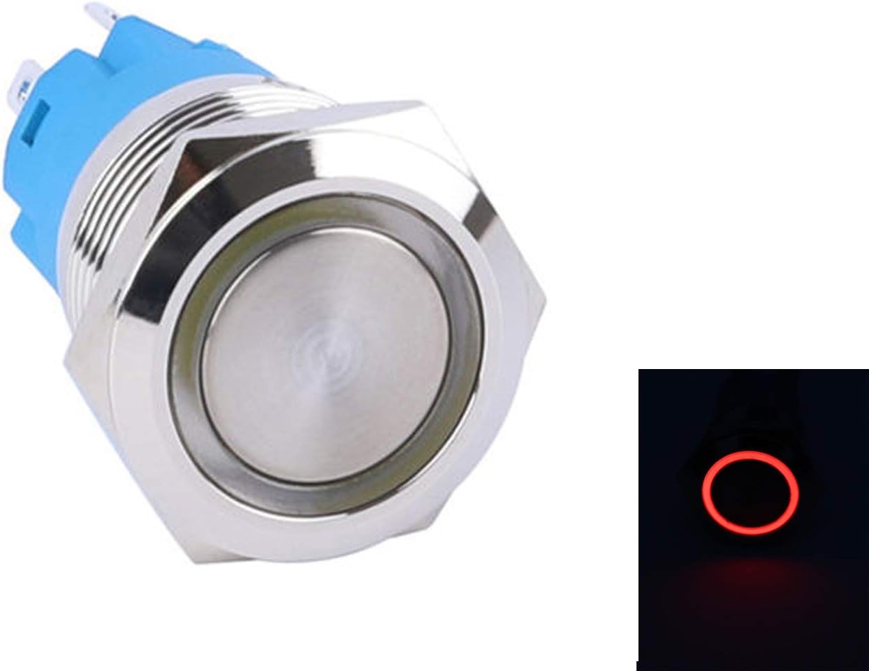 RDR STORE 16mm size Water Proof Metal Push Button Switch (16 mm ...