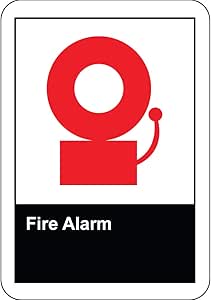 Amazon.com: Aluminum Vertical Metal Sign Multiple Sizes Fire Alarm Door ...