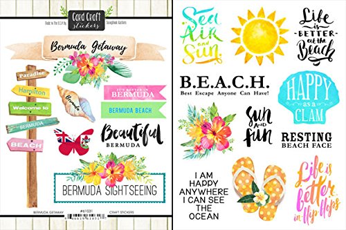 Amazon.com: Bermuda Getaway Scrapbook Stickers (61031) : Arts, Crafts ...