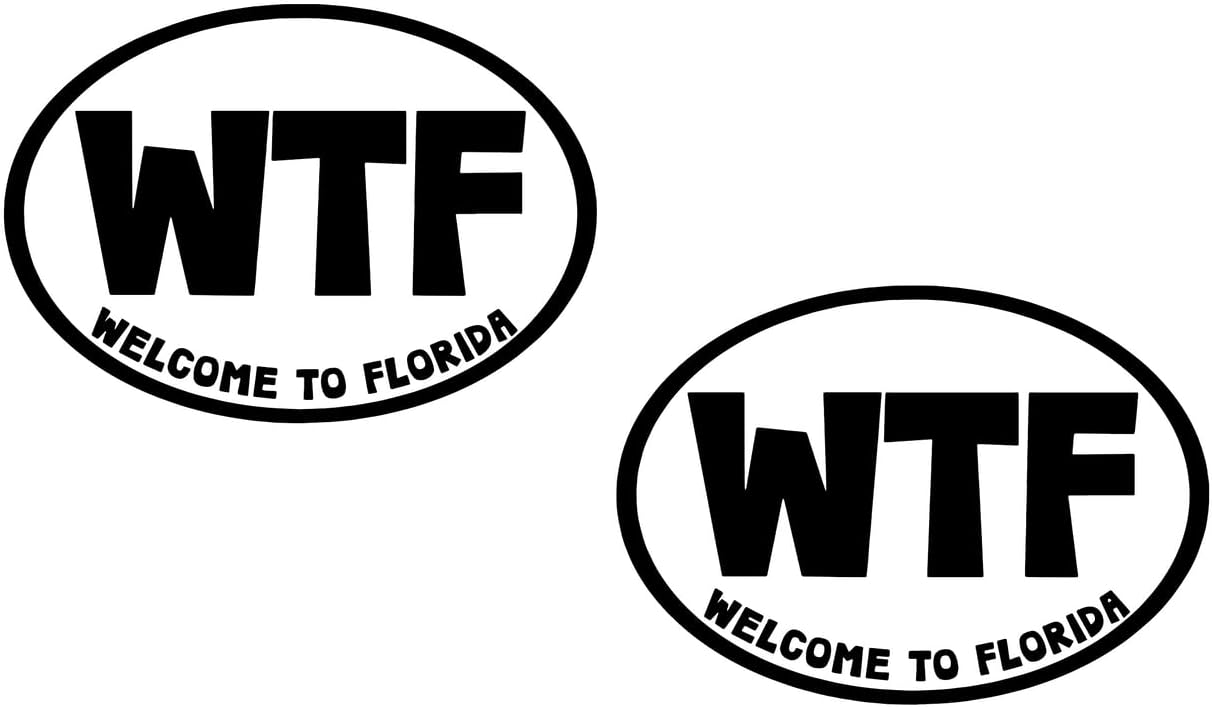 Amazon.com - 2 Pack - WTF - Welcome to Florida | Decal Vinyl Sticker ...