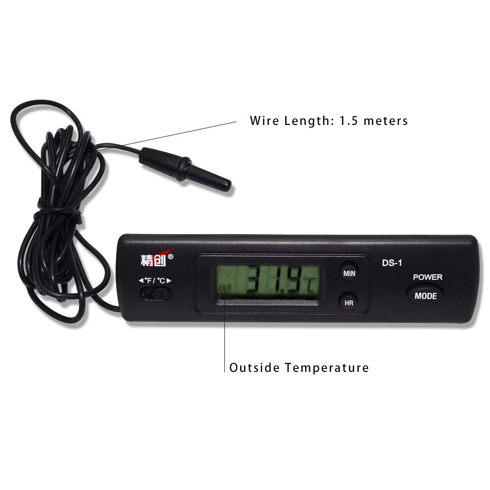 Buy Portable Thermostat Temperature Wire Sensor Indoor/Outdoor 1.5 ...