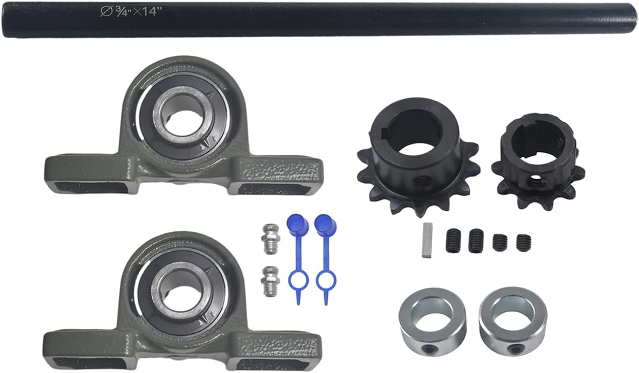 Amazon.com: Jackshaft Go Kart Minibike Complete Jackshaft Kit 3/4" X 14 ...