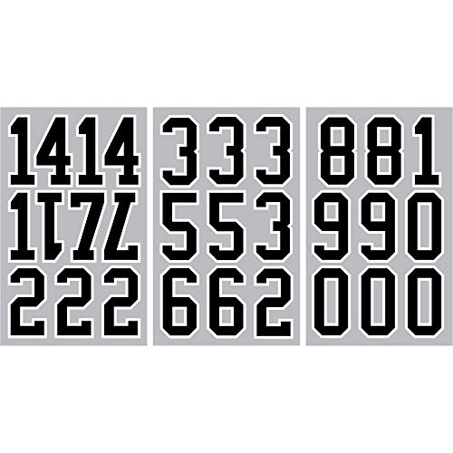 Snapklik.com : 3-Inch Athletic Numbers Team Pack Black Iron-on Numbers