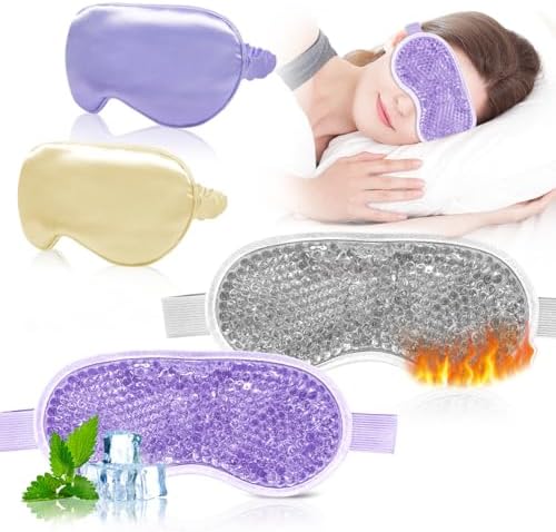 Amazon.com : Cooling Eye Mask with Gel Bead, Reusable Cold Compress Ice ...