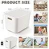 Amazon.com - Tuanse 8 Pieces White Plastic Storage Bins with Lids ...