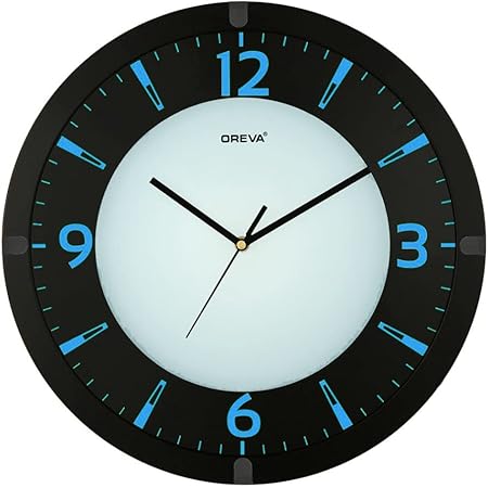 Buy Oreva Back Light Round Plastic Analog Wall Clock (32 cm x 32 cm x 4 ...