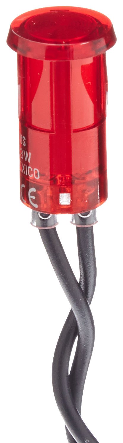 NSI 79800LW Round Indicator Light with Non Replacable Lamp, Snap in Fit ...