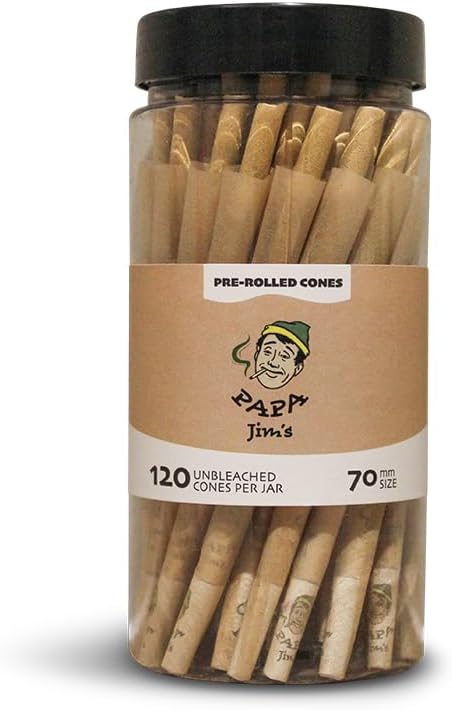Amazon.com: Papa Jim's Papa Jims Pre-Rolled Cones | 120 Cones | 70mm ...