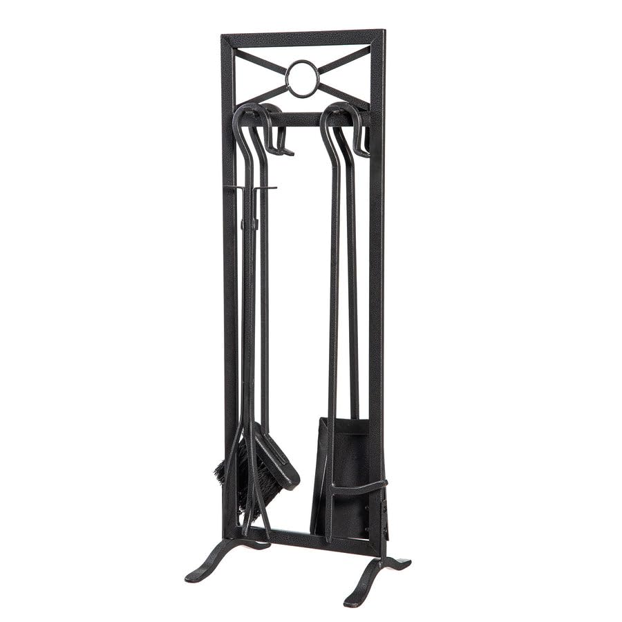 Amazon.com: Plow & Hearth Sheffield 5 Piece Fireplace Toolset with ...