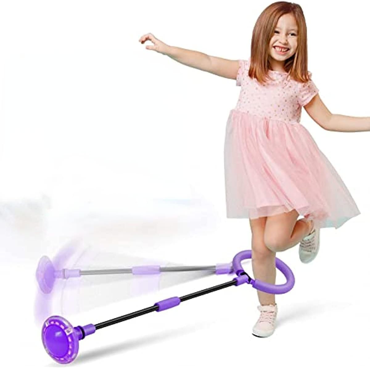 FUZETAO Ankle Skip Ball for Kids - Foldable Colorful Flash Wheel Skip ...