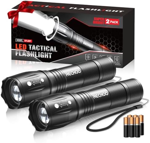Pack of 2 Small LED Torches, 300 Lumens Super Bright Mini Torch Battery ...