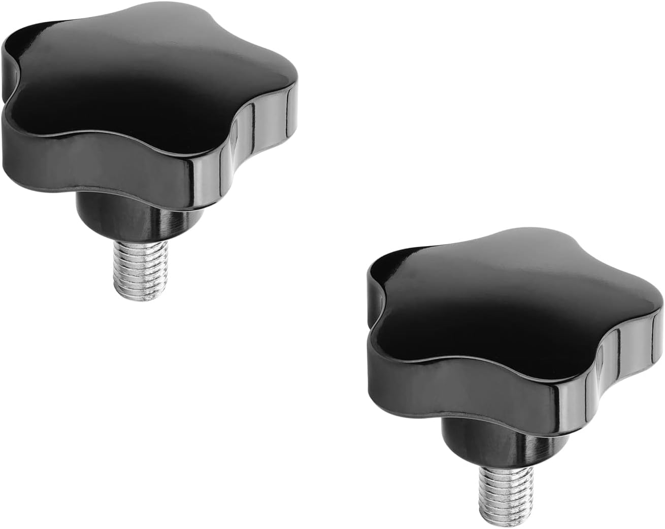 Amazon.com: Othmro 2Pcs M12 Black Handle Galvanized Star Head Male ...