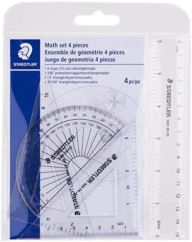 STAEDTLER Math Set - 4 pc Geometry Kit for Students - School Supplies ...