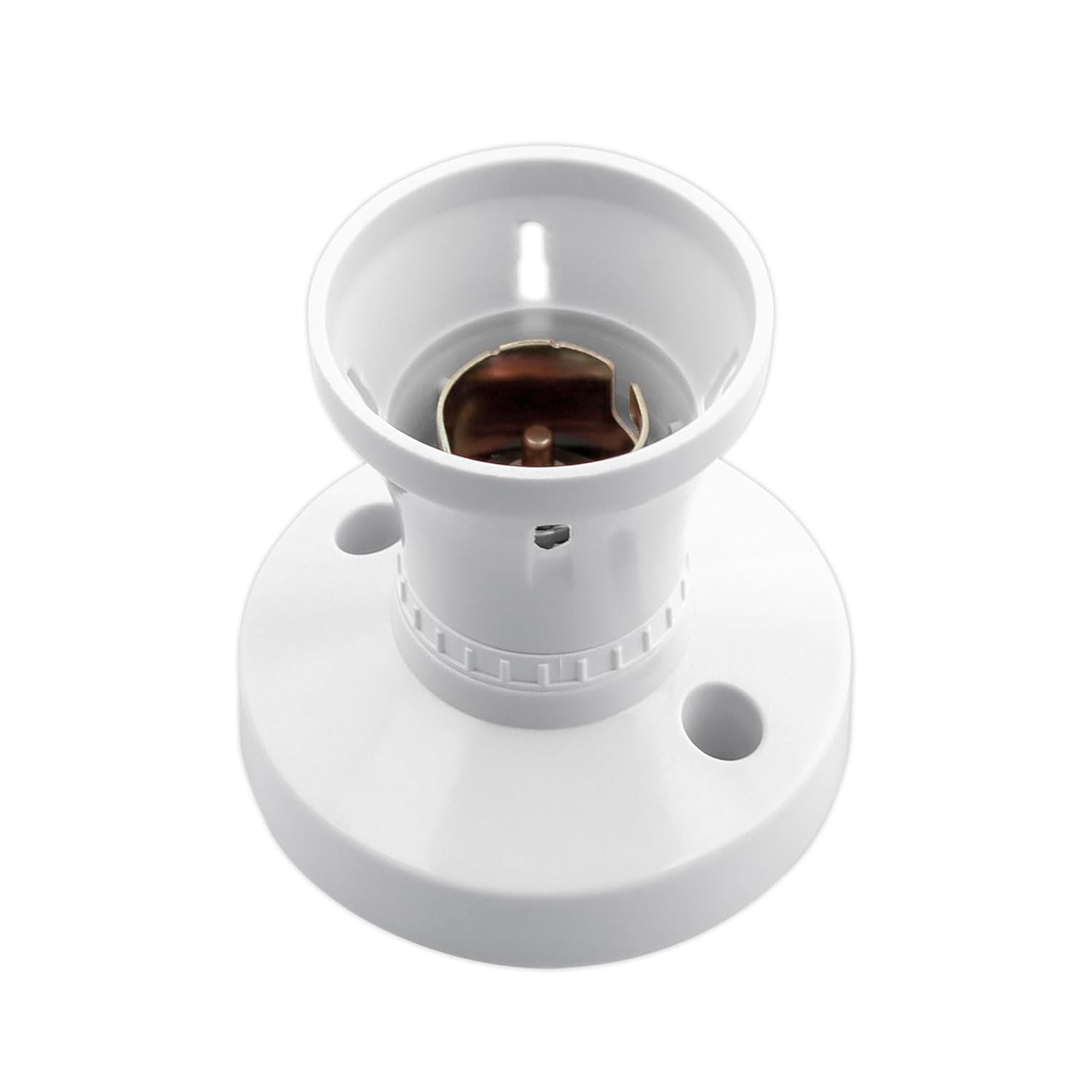 Bayonet Batten White Ceiling Lamp Holder, BC B22 Light Bulb Socket ...