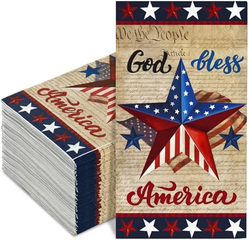 Amazon.com: JarThenaAMCS 80 Sheet Independence Day Vintage Guest ...