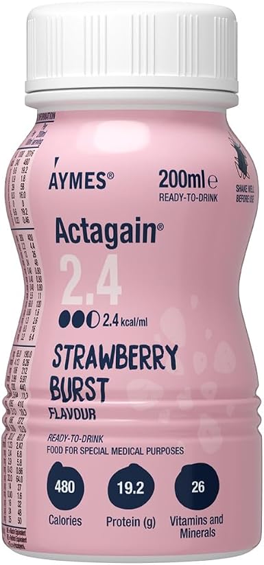 AYMES - Actagain 2.4 - High Energy Nutritional Drink - Strawberry Burst ...