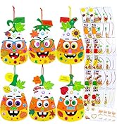 Amazon.com: Winlyn 36 Sets Fall Crafts DIY Pumpkin Bat Black Cat Ghost ...