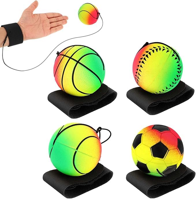 TD Creations Wrist Return Ball with Extension Cord – 4.7 cm Ball, 100 ...