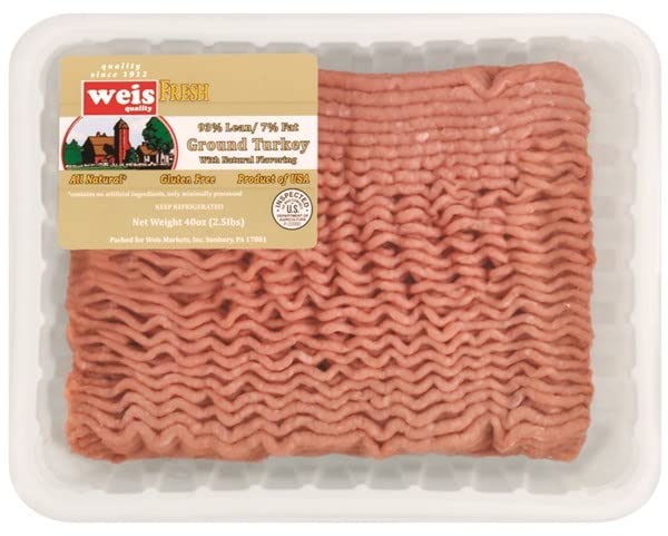 Amazon.com: Weis Quality, Fresh Ground Turkey 93%, 40 Ounce : Grocery ...