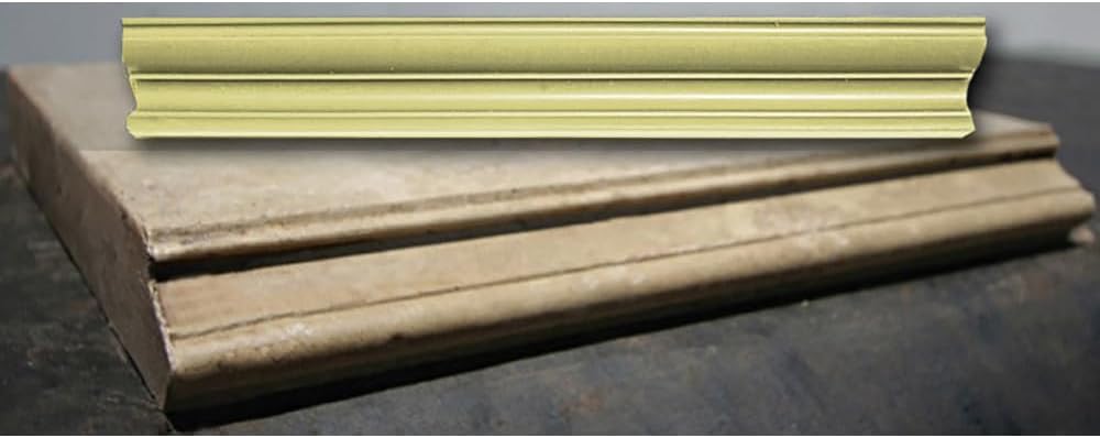 Concrete Countertop Edge Form Mold - Regal Rail 1 1/2″ x 8′ Rubber Mold ...