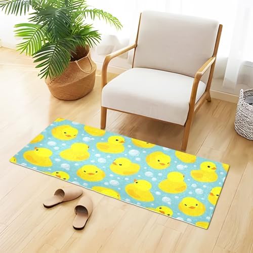 Amazon.com: NGFF Yellow Rubber Duck Blue Water Bath Mat Non Slip ...