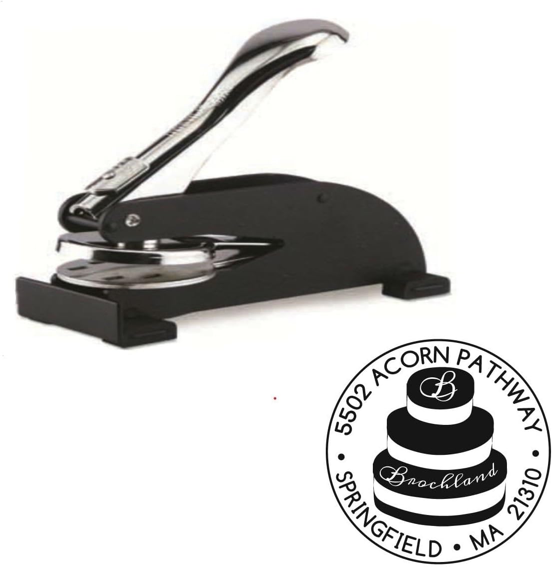 Amazon.com : Hampton Studios Custom Anniversary Logo Desk Embosser Seal - 1.675'' Round ...