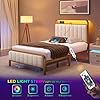 Amazon.com: Rolanstar Twin Size Bed Frame with LED Light and Charging ...
