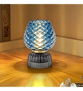 SisiHokai Battery Operated Lamp with Timer, Cute Small Cordless Glass ...