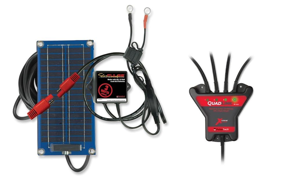 Amazon.com: PulseTech 3W Solar Battery Charger Maintainer and Quadlink ...