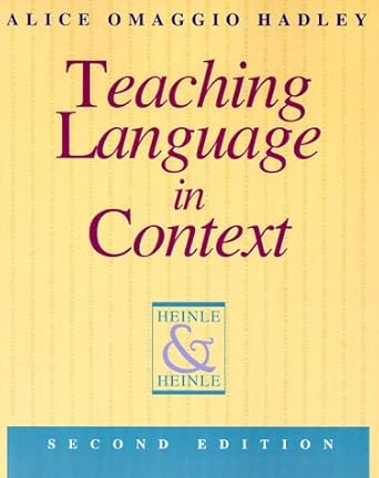 Amazon | Teaching Language in Context | Hadley, Alice Omaggio | Words ...