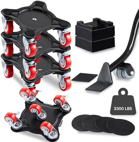 Amazon.com: Furniture Movers with Wheels, Furniture Dolly with 5 Wheels ...