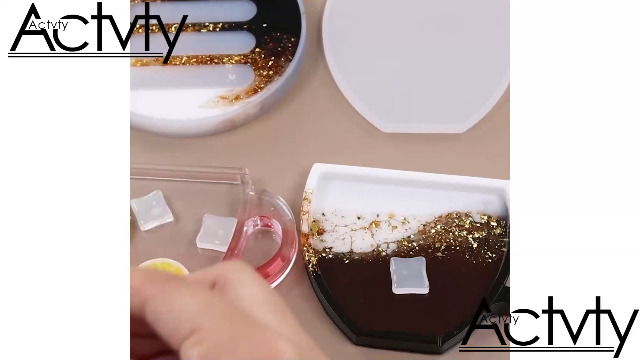 Watch Quicksand Coaster Silicone Mold, Shaker Coaster Resin Molds on ...