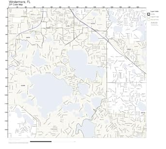Amazon.com: ZIP Code Wall Map of Windermere, FL ZIP Code Map Laminated