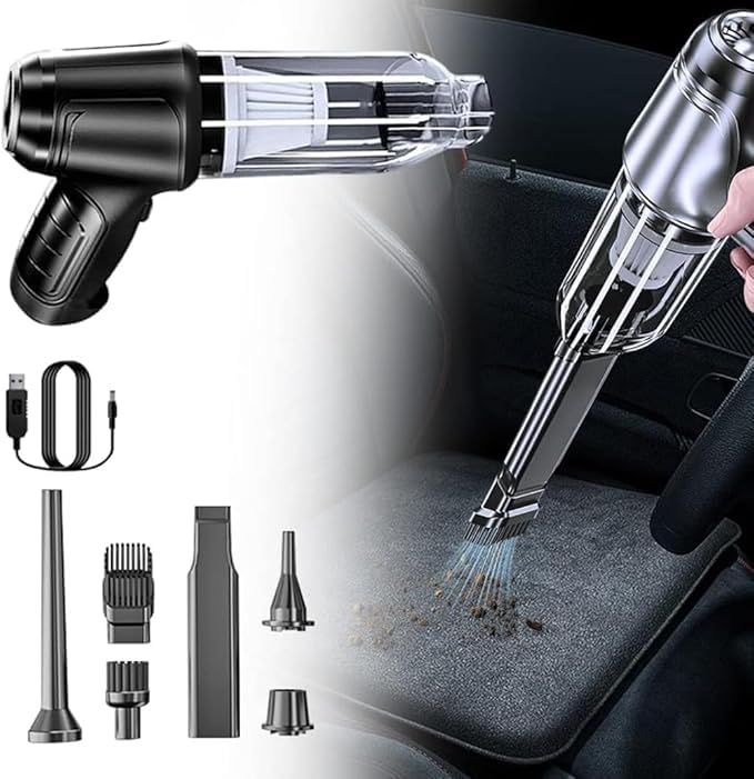 Cordless Handheld Car Vacuum Cleaner, 12000PA Strong Suction Car Vacuum ...