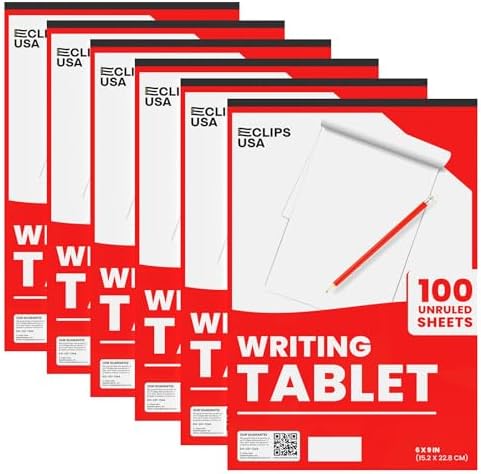 Amazon.com : E-CLIPS USA Notepads, Unruled Writing Tablet, Note Pads 6 ...
