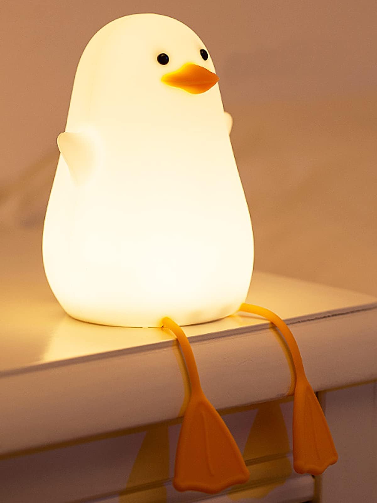 Ammonite Nursery Duck Night Light, Cute Silicone Kids Lamp, Soft ...
