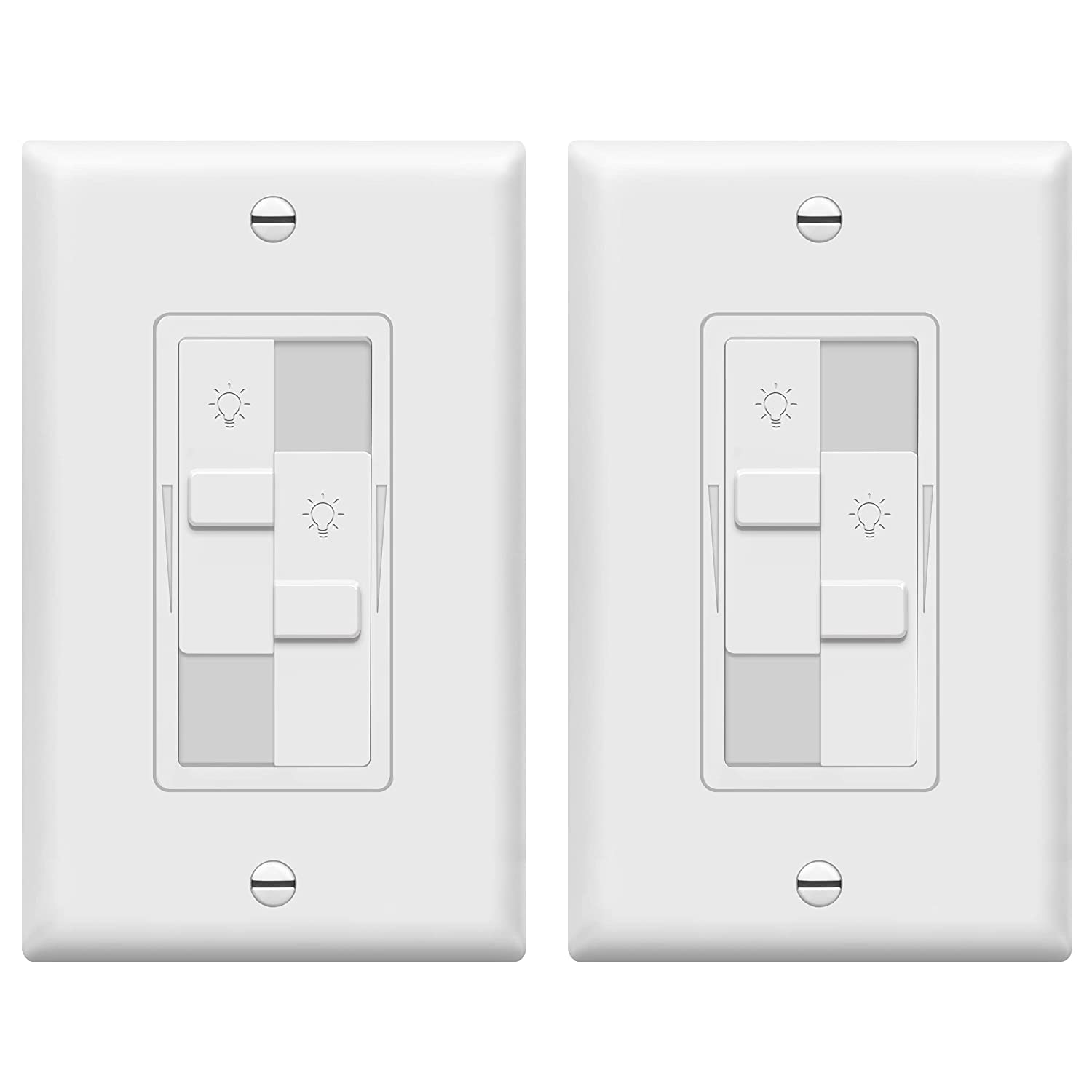 Snapklik.com : Kalide Dual Load Dimmer Light Switch, Double LED Dimmer ...