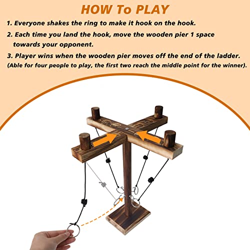 SOARFLY Haak Ring Toss Game, vier personen toss haak en ring spel ...