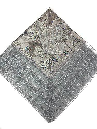 Amazon.com: Women's Church Lap Scarf with Sequins Customized Lace Lap ...