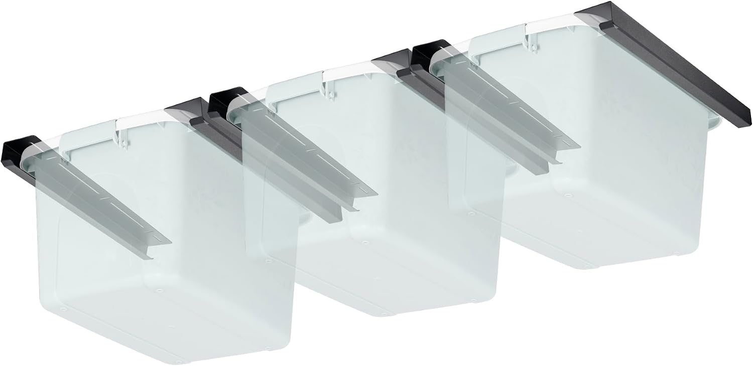 Amazon.com: Talustool Overhead Bin Rack for Three Bins, Overhead Garage ...