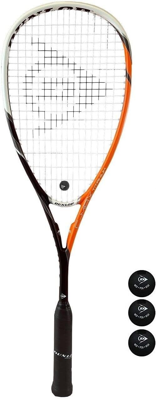 Dunlop C-Max Titanium Squash Racket & 3 Squash Balls : Amazon.co.uk ...